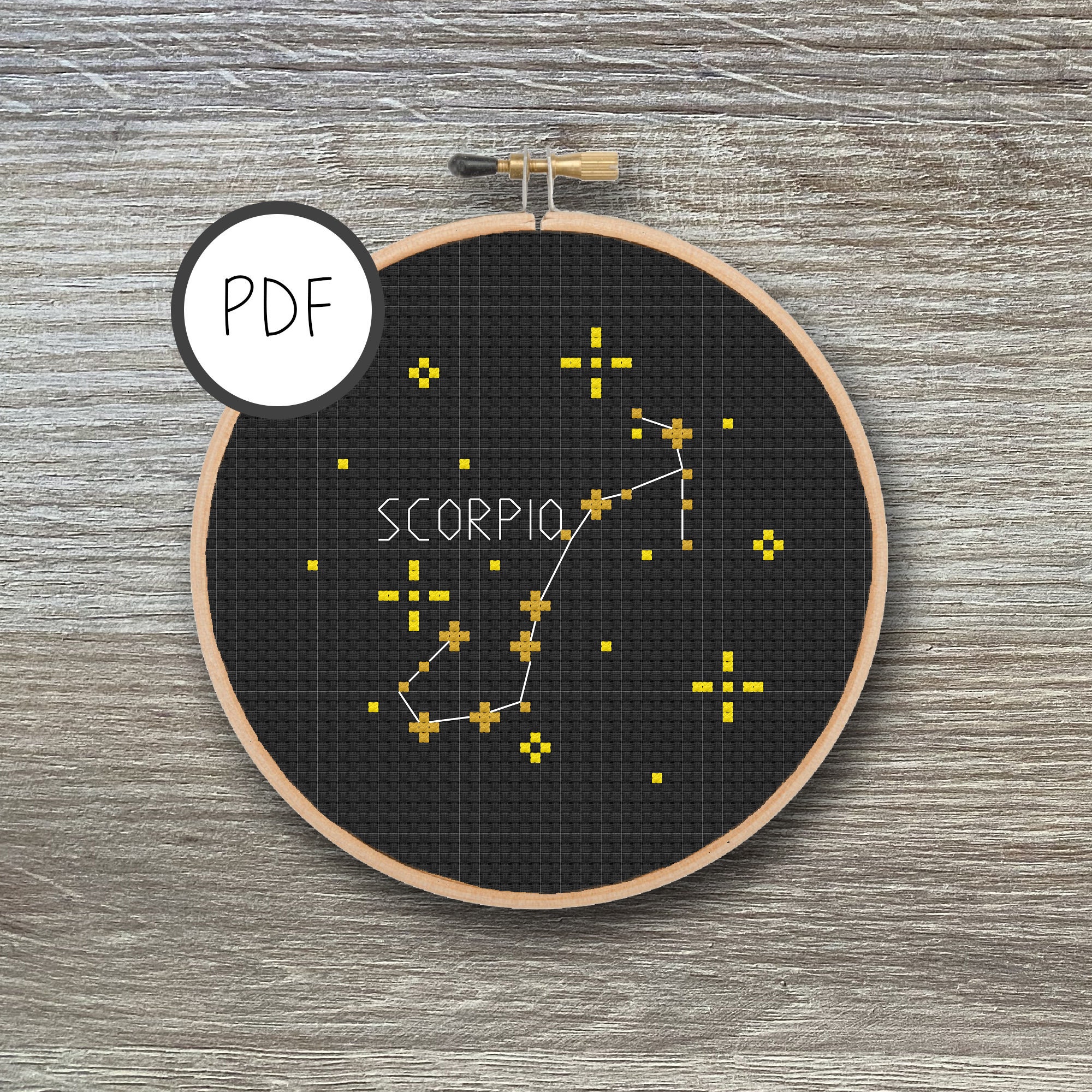 Scorpio Cross Stitch Pattern Constellation | Star Signs, Stars, Zodiac ...