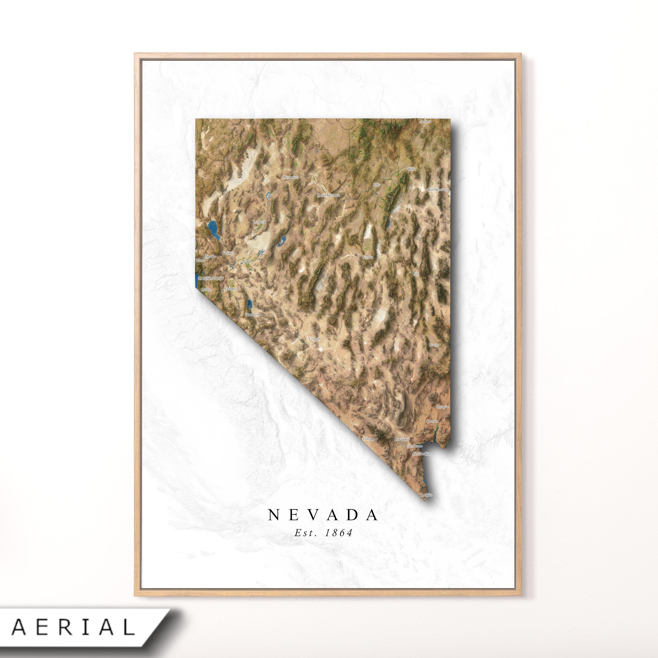 Nevada Map Art / Nevada Gift / State Map Print / Las Vegas / Home and ...