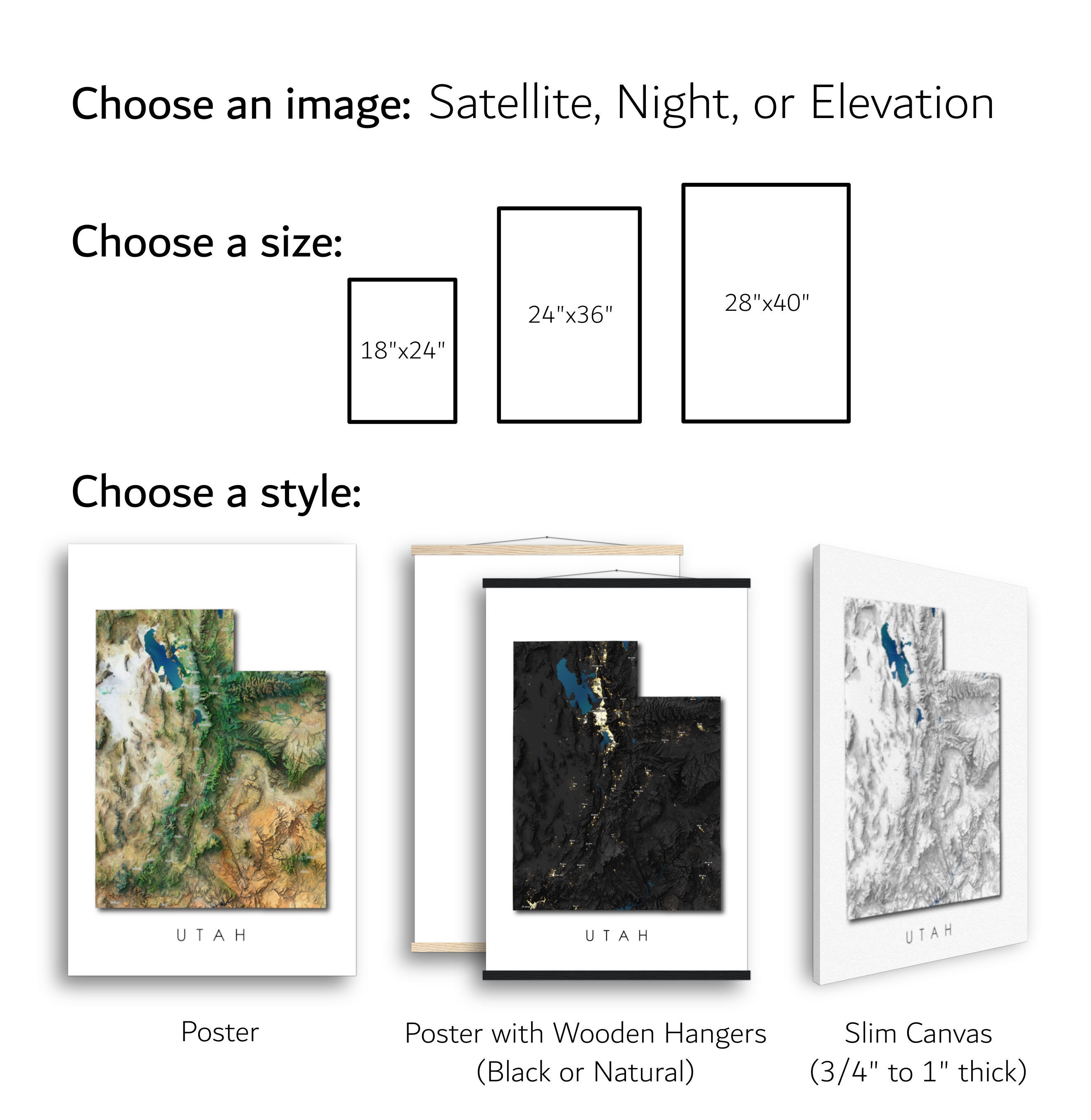 Utah Map Art / Utah Gift / State Map Print / Salt Lake City / Home and ...