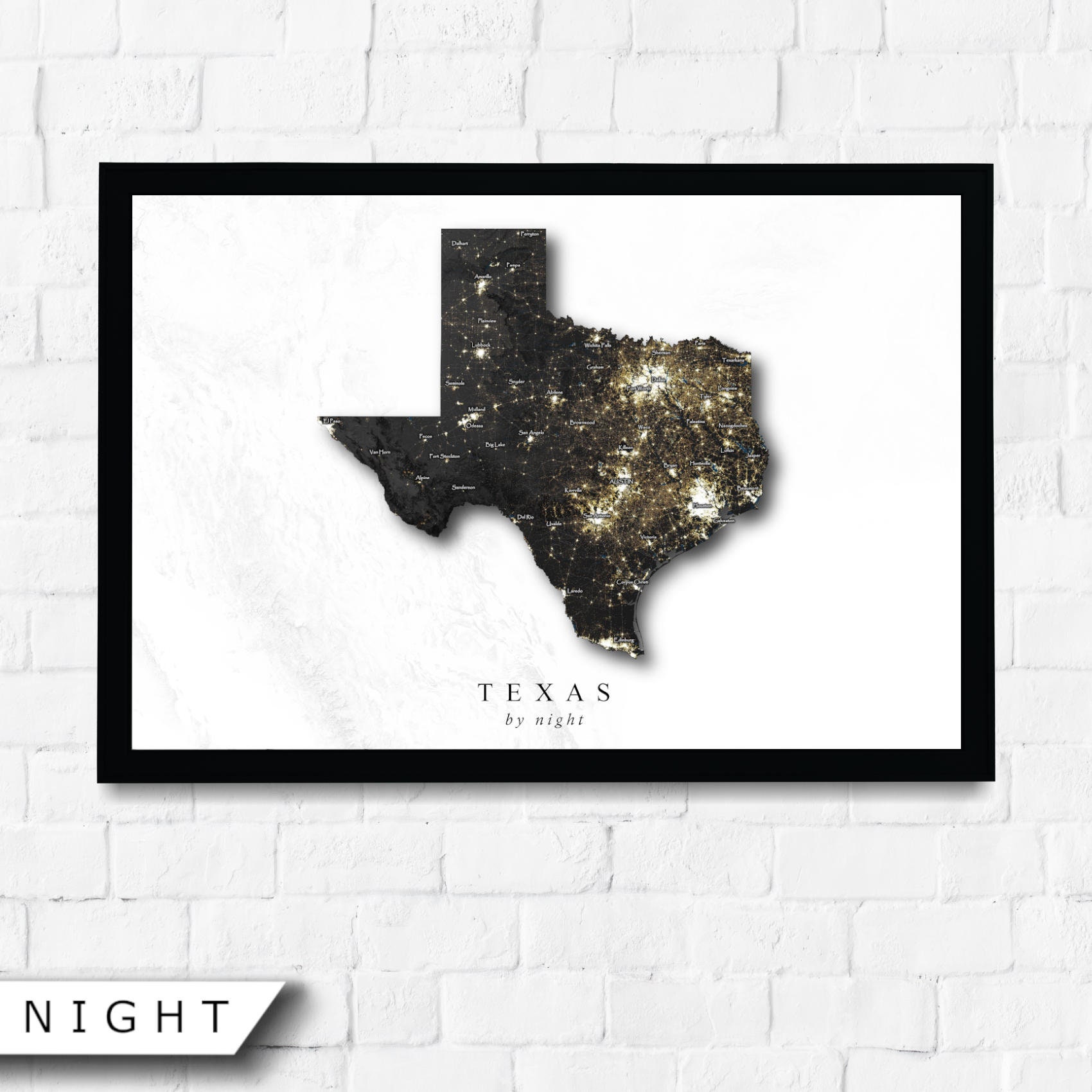 Texas Map Art / Texas Gift / State Map Poster / Dallas / Home | Etsy