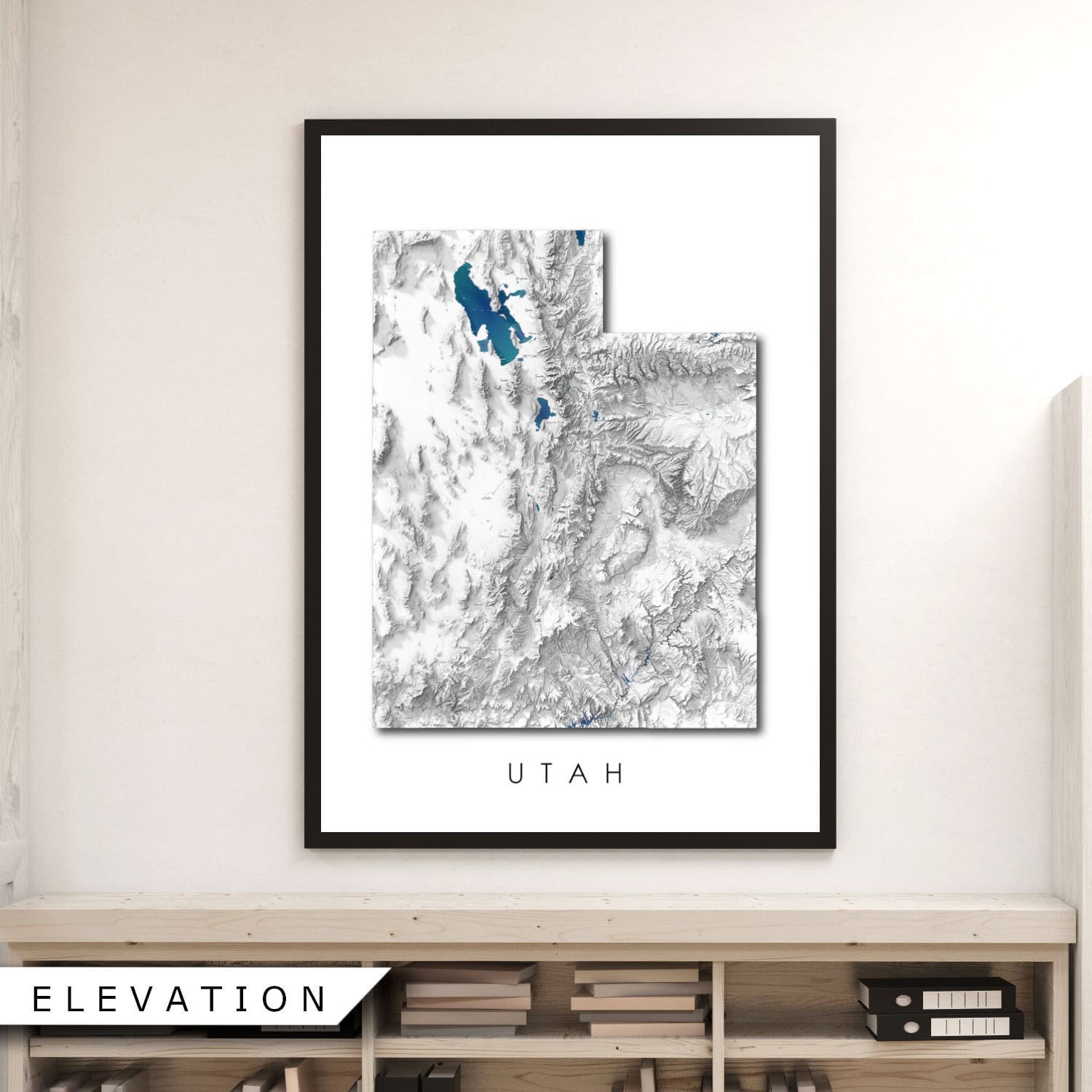 Utah Map Art / Utah Gift / State Map Print / Salt Lake City / Home and ...