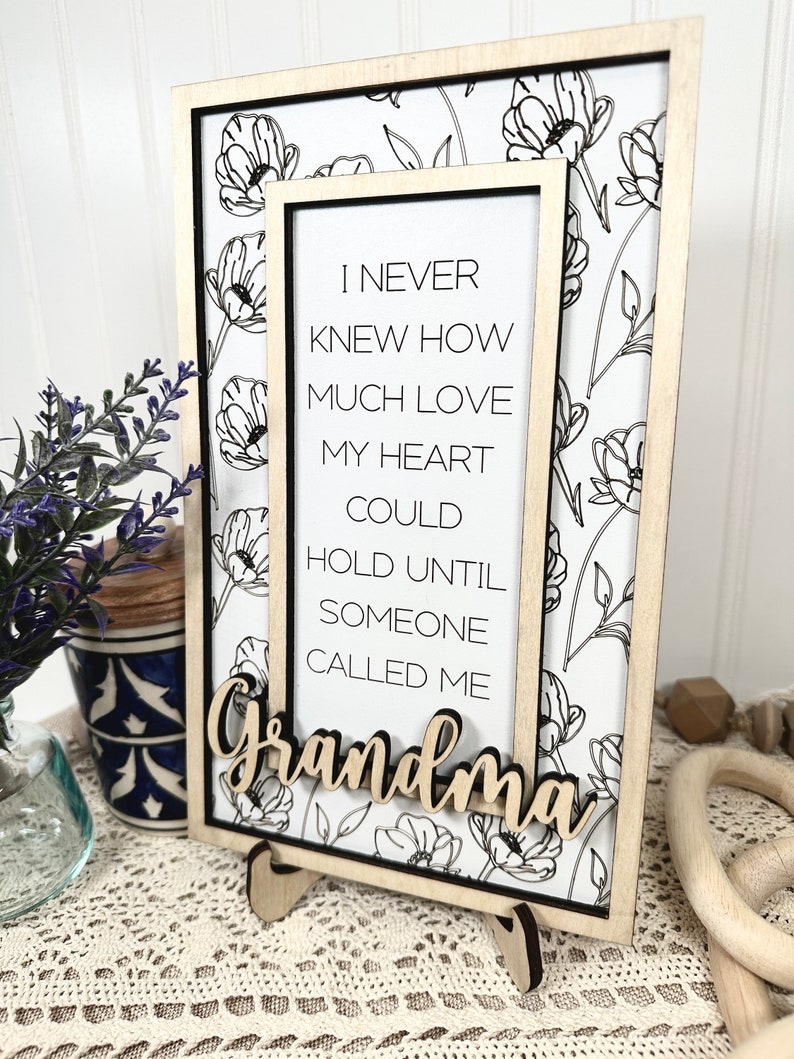 Grandma Sign, Mother's Day Gift for Grandma, Personalized Mothers Day ...