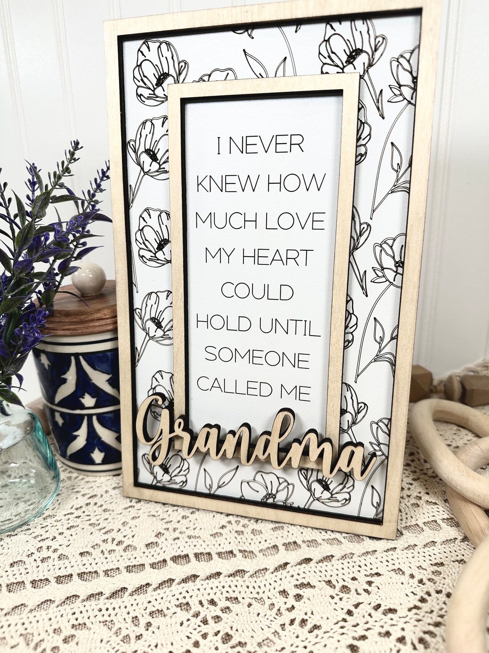Grandma Sign, Mother's Day Gift for Grandma, Personalized Mothers Day ...