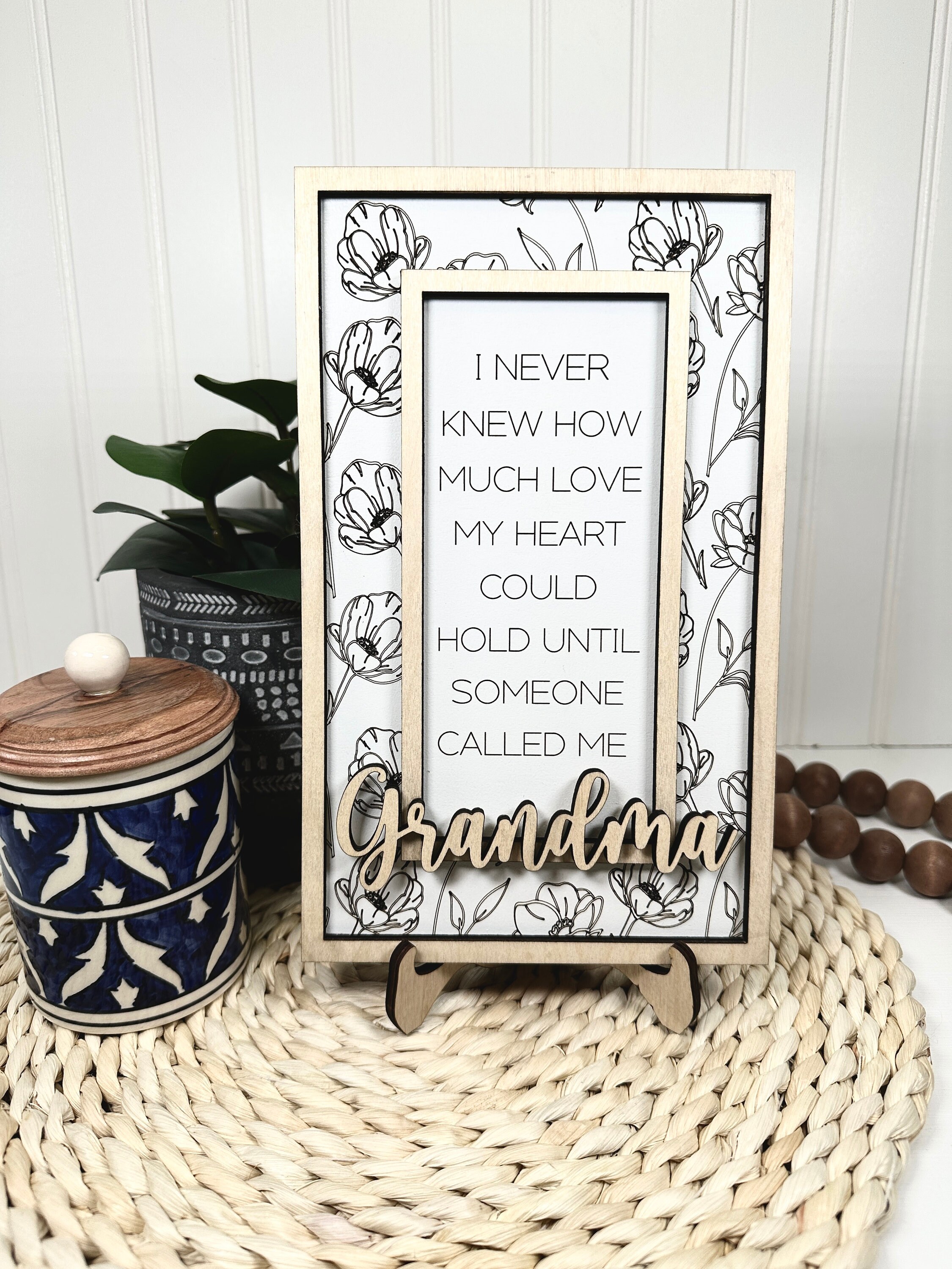 Grandma Sign, Mother's Day Gift for Grandma, Personalized Mothers Day ...