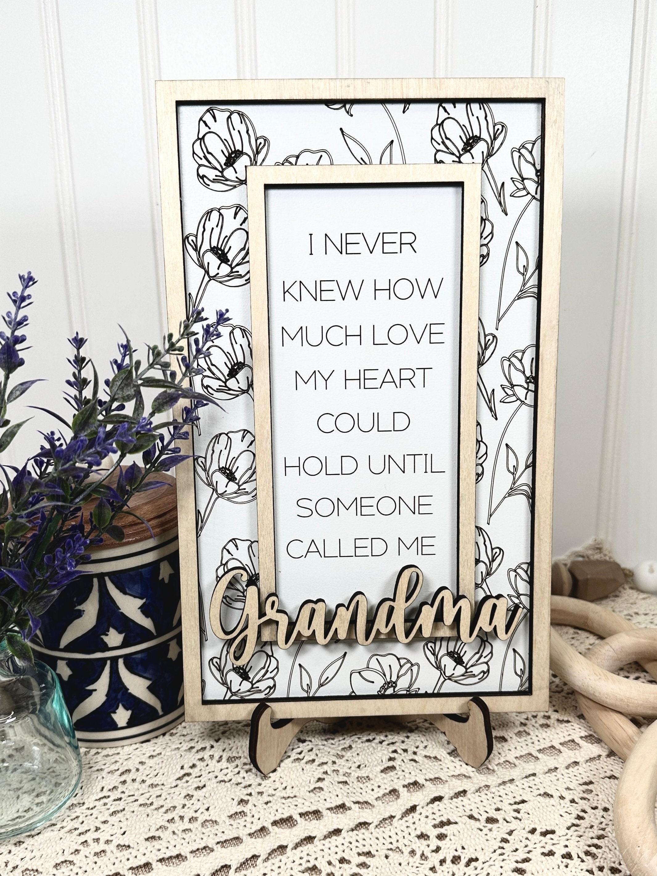 Grandma Sign, Mother's Day Gift for Grandma, Personalized Mothers Day ...