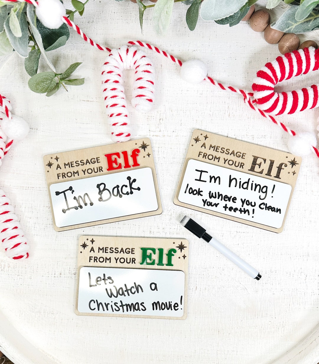Dry Erase Message to Your Elf Sign, Elf Sign, Elf Message Sign, Message ...