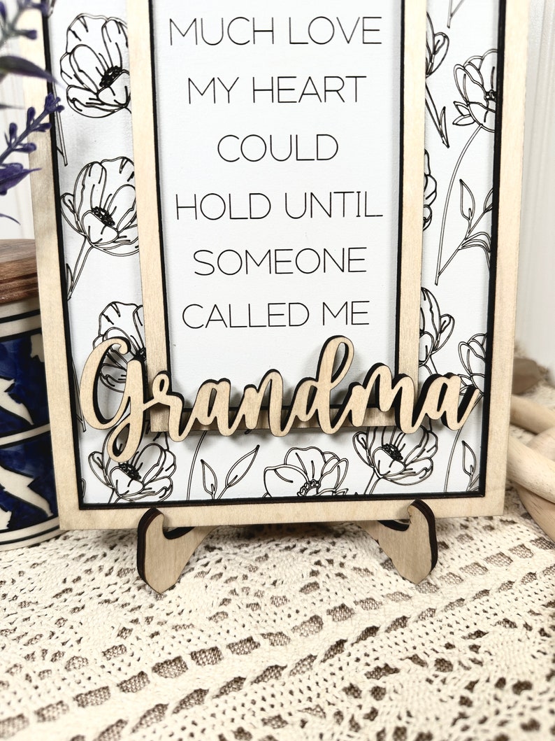 Grandma Sign, Mother's Day Gift for Grandma, Personalized Mothers Day ...