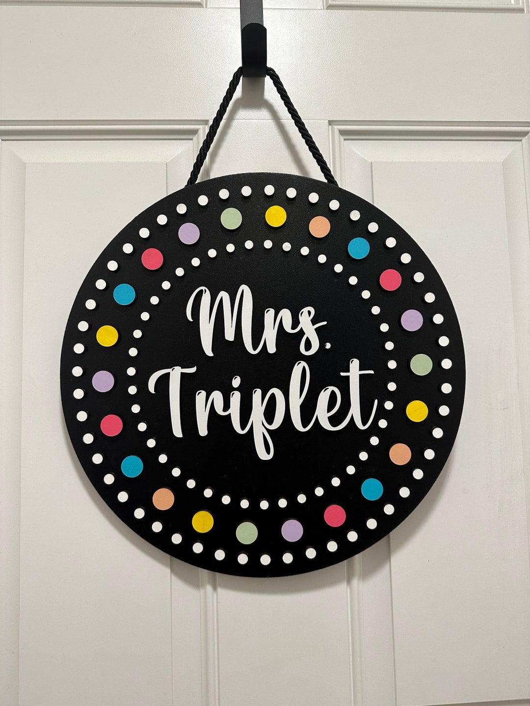 Rainbow Classroom Door Hanger, Classroom Welcome Sign, Welcome Door ...