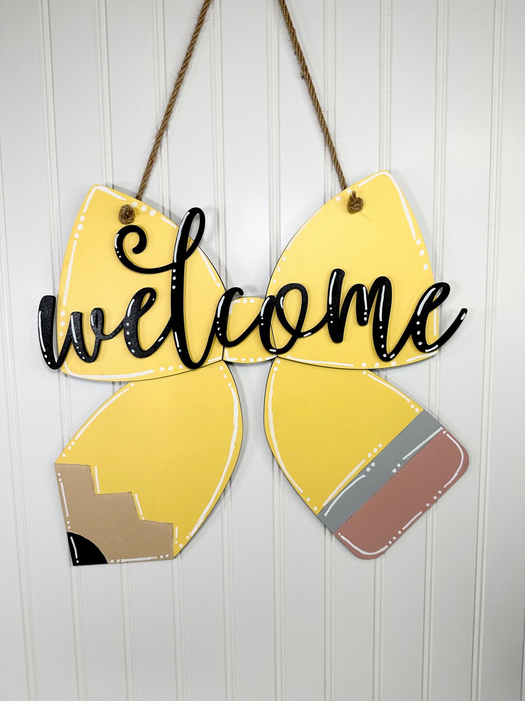 Pencil Bow Classroom Door Hanger Classroom Welcome Sign - Etsy