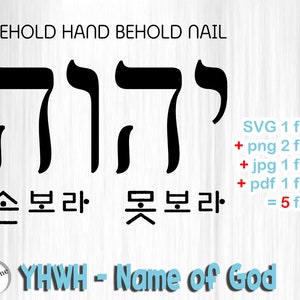 YHWH, Name of God. SVG 1 Files + Png 2 Files + Jpg 1 Files + Pdf 1 ...