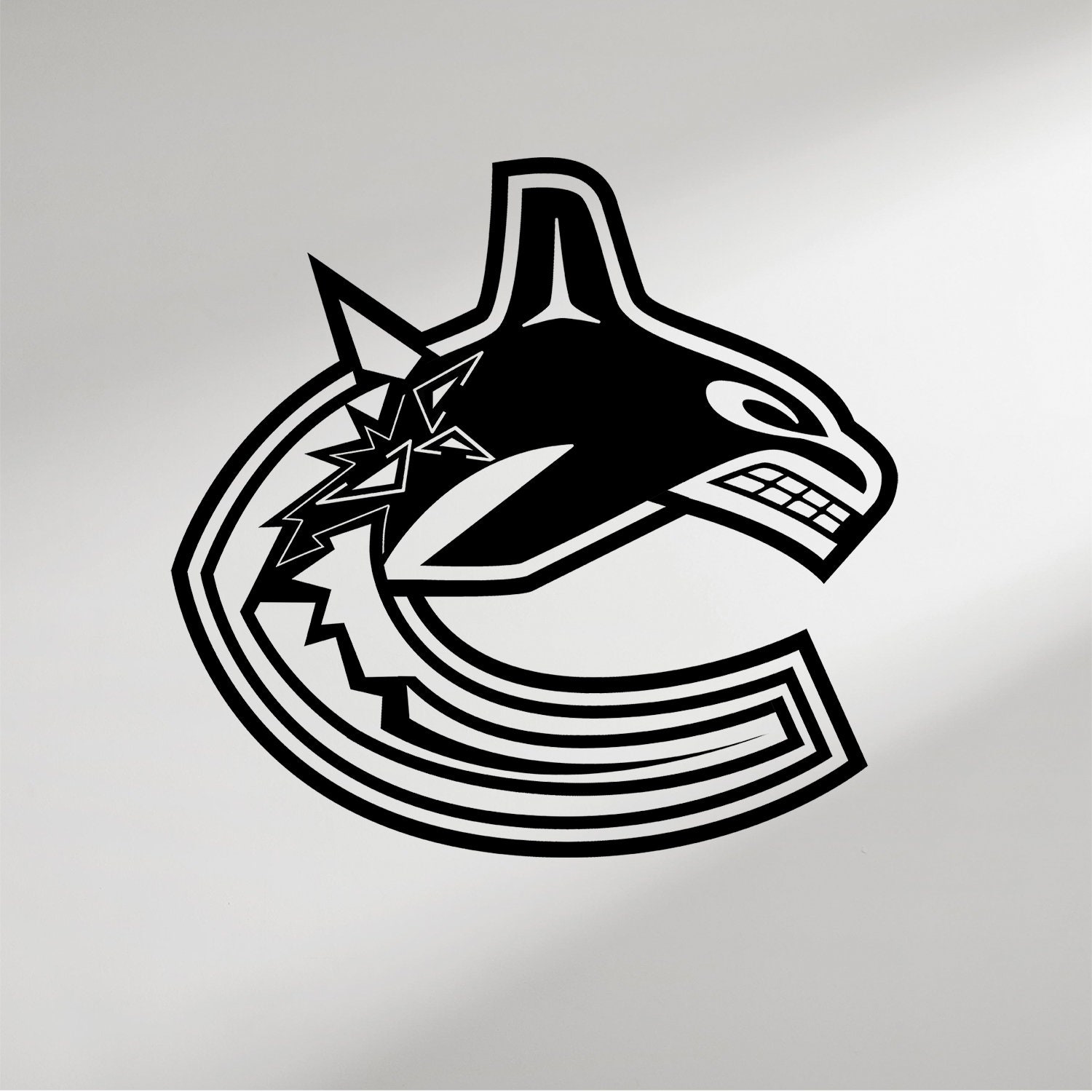 Canucks Logo Black And White