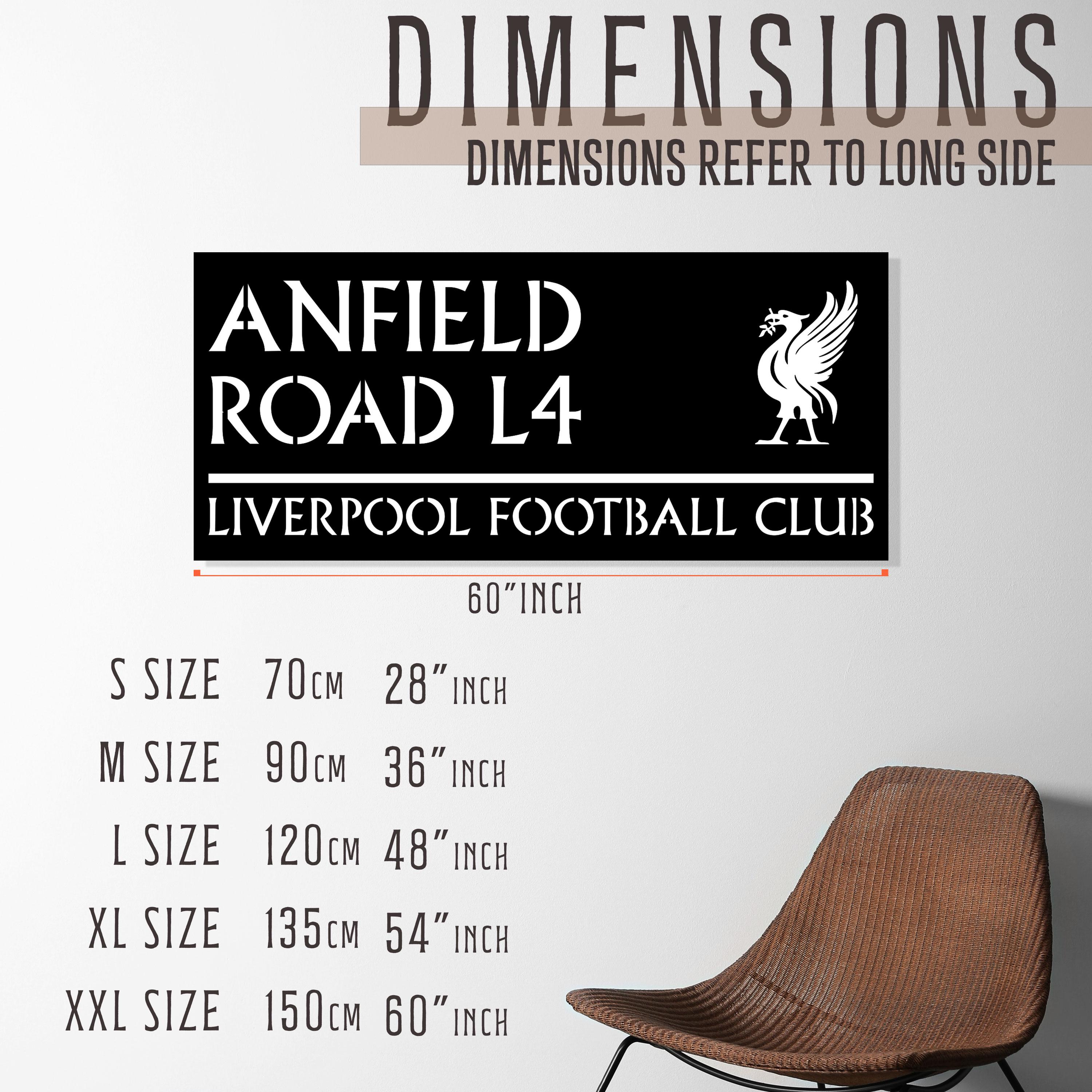 Custom Liverpool FC Anfield Road Metal Sign - Liverpool Fans Man Cave ...