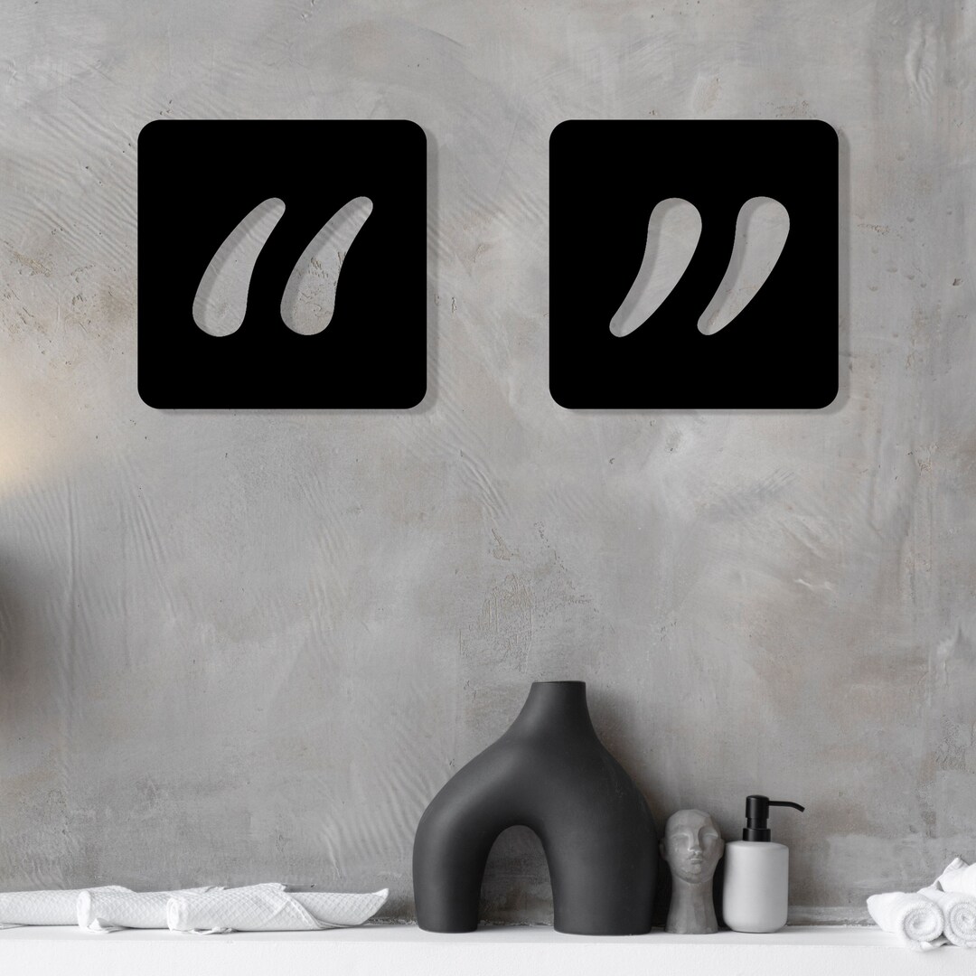 Apostrophe Metal Wall Art, Porch Metal Wall Decor, Office Metal Wall ...