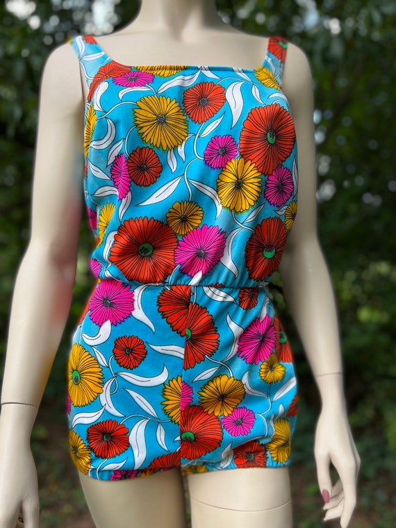 60s One Piece Swimsuit | Vintage Low Cut Bathing Suit… - Gem