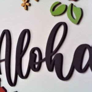 Aloha Sign, Welcome Door Hanger, Front Door Décor, Laser Cut Sign, 3D ...