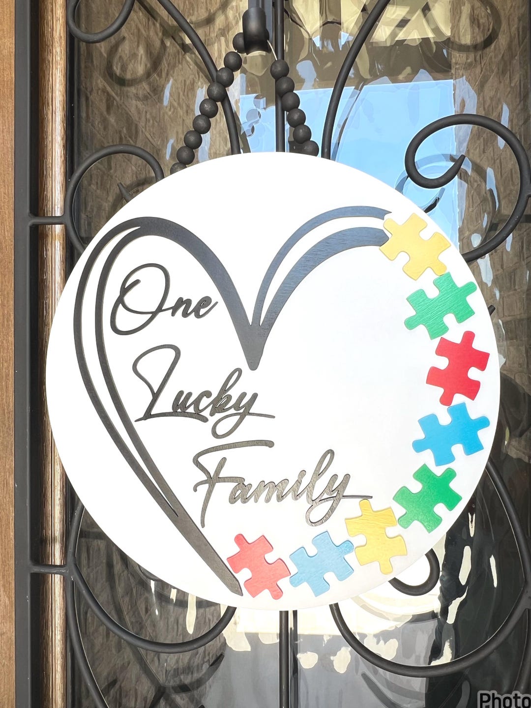 Autism Awareness Sign, Autism Puzzle Sign, Autism Awareness Door Hanger ...