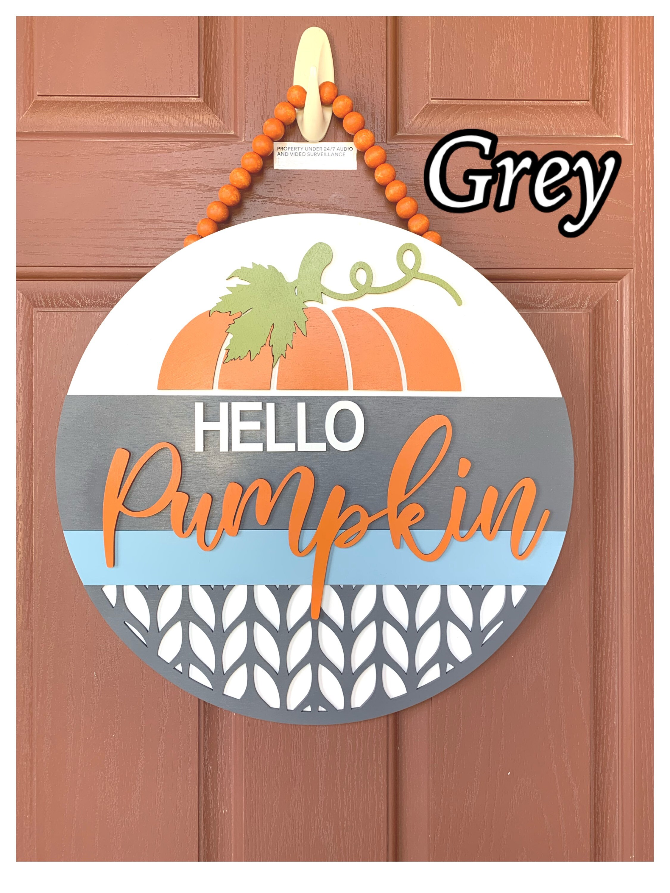 Hello Pumpkin Sign Fall Door Hanger Door Sign Autumm Wooden | Etsy