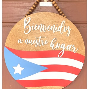 Puerto Rico Sign Welcome to Our Home Sign Bandera Puerto - Etsy