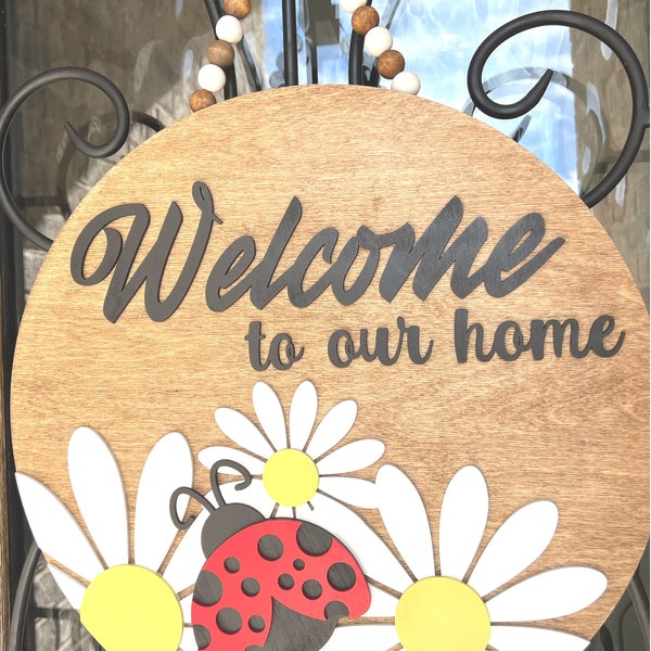 Ladybug Welcome Sign - Etsy