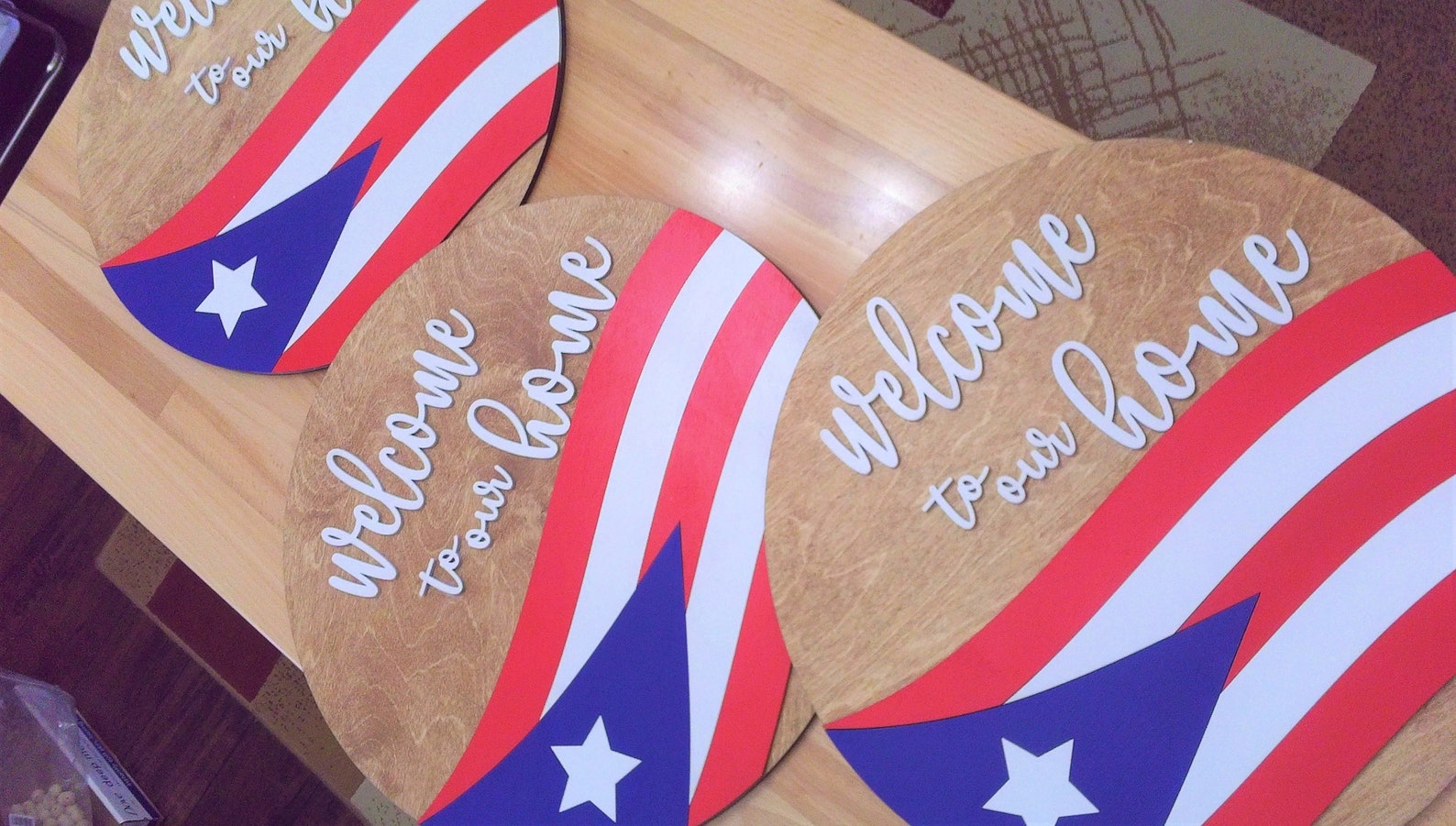 Puerto Rico Sign Welcome to Our Home Sign Bandera Puerto - Etsy