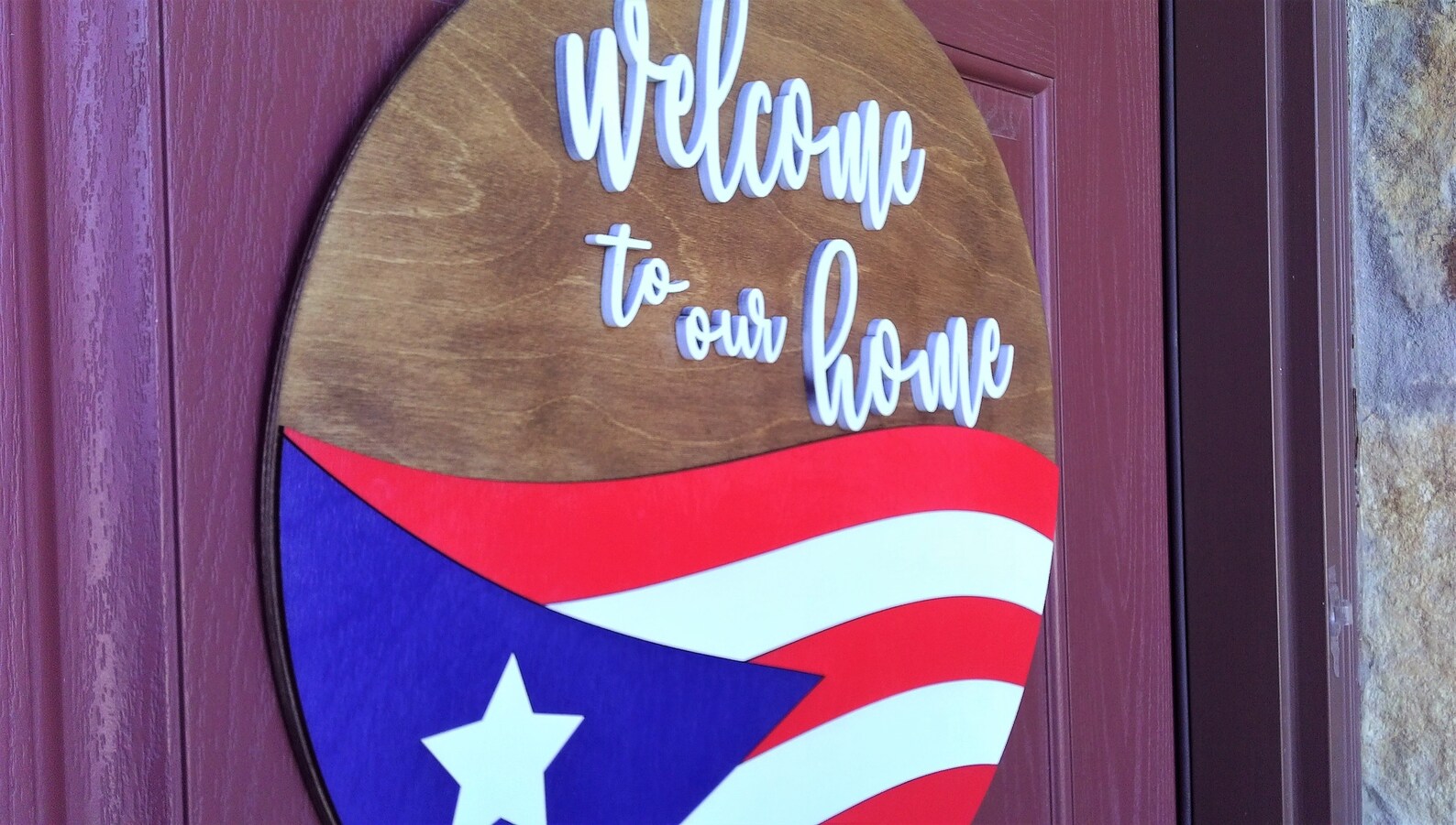 Puerto Rico Sign Welcome to Our Home Sign Bandera Puerto - Etsy