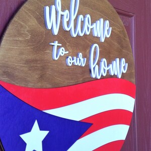 Puerto Rico Sign Welcome to Our Home Sign Bandera Puerto - Etsy