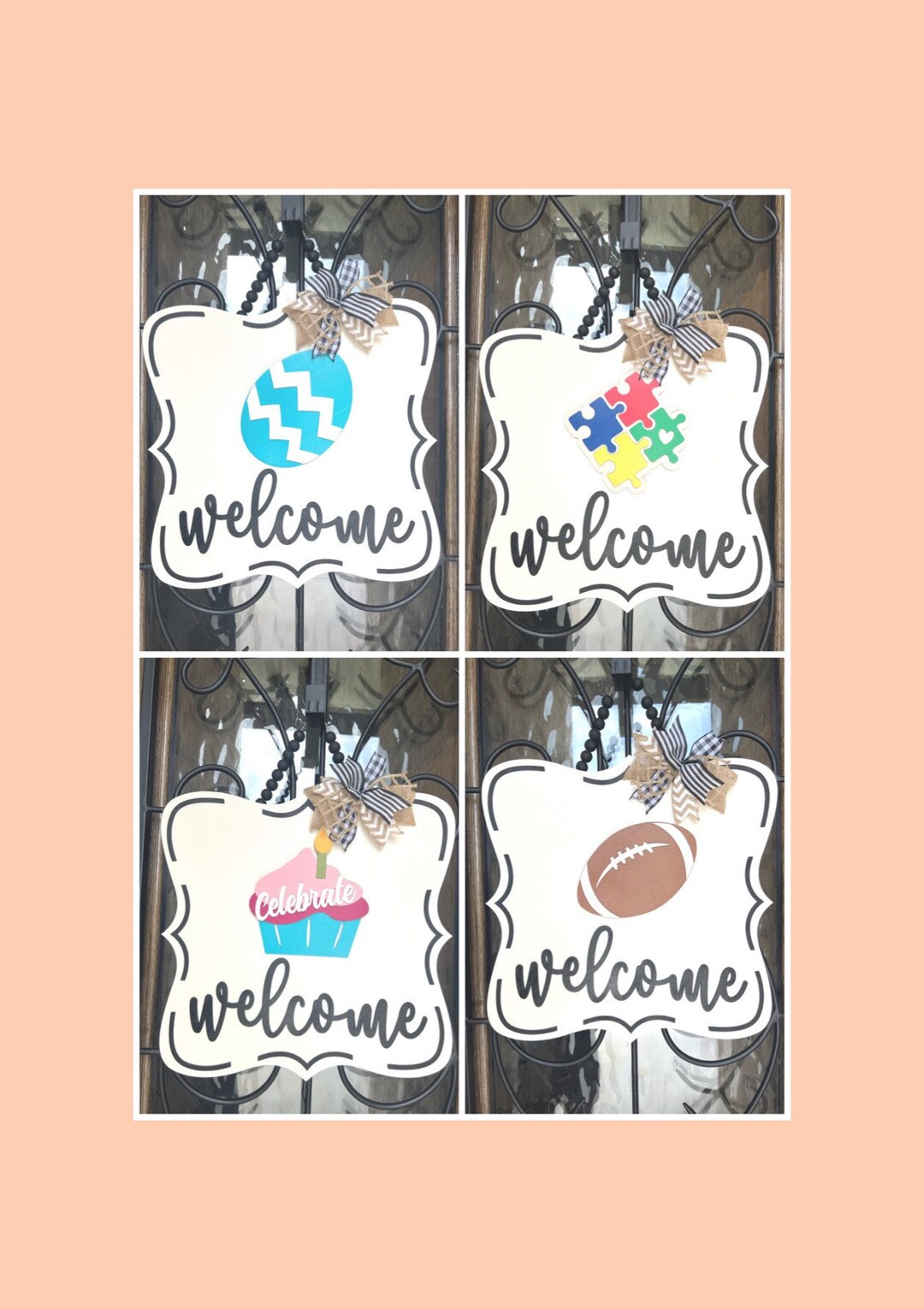 Interchangeable Welcome Sign, Interchangeable Door Hanger, Seasonal ...