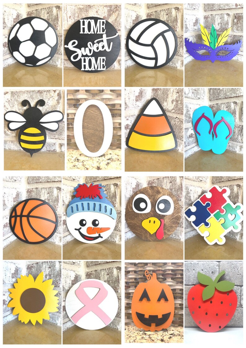 Interchangeable Welcome Sign Attachments Interchangeable - Etsy