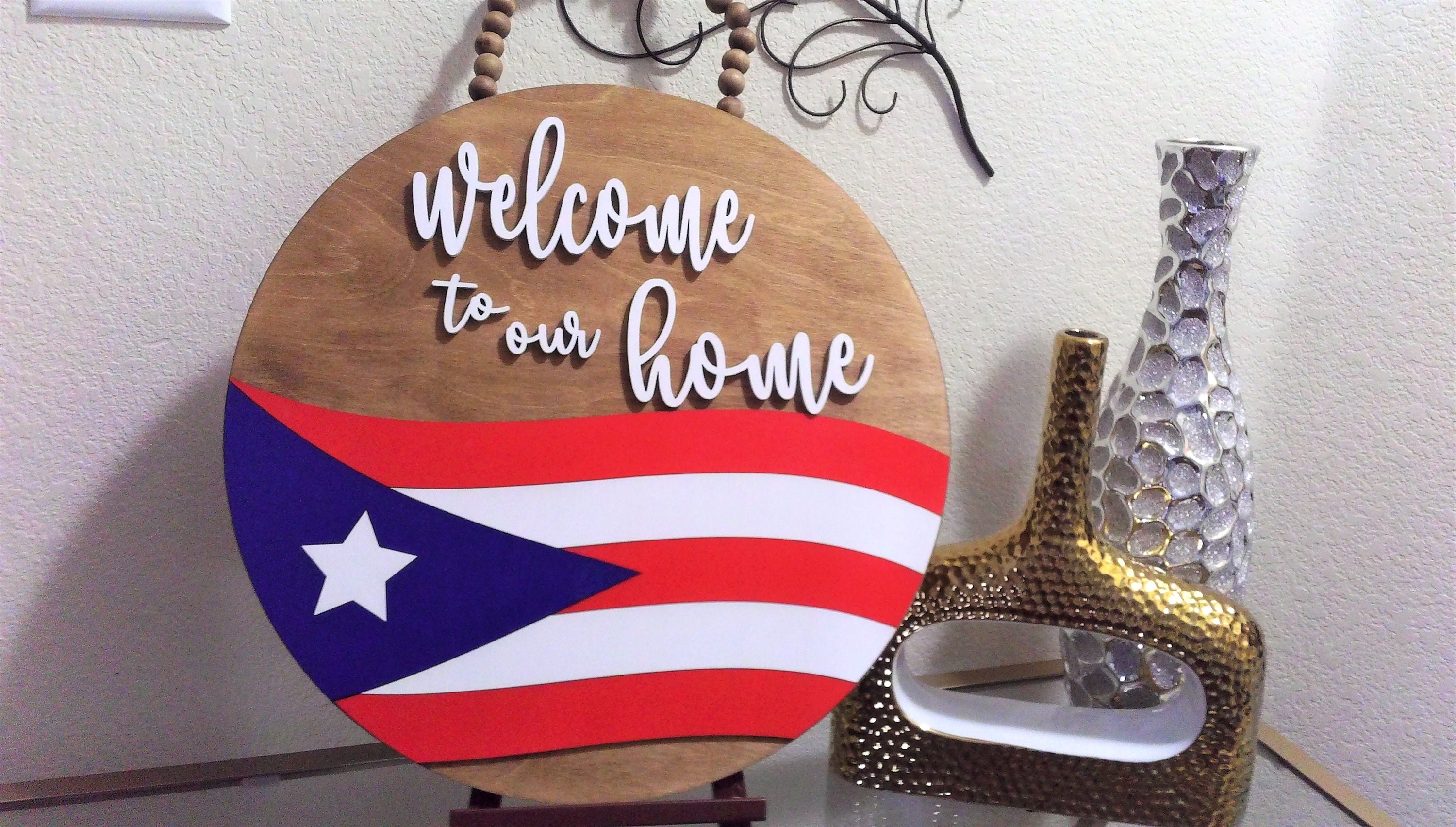 Puerto Rico Sign Welcome to Our Home Sign Bandera Puerto - Etsy Canada