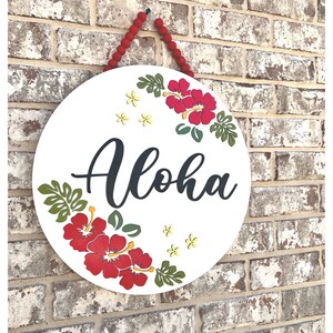 Aloha Sign, Welcome Door Hanger, Front Door Décor, Laser Cut Sign, 3D ...