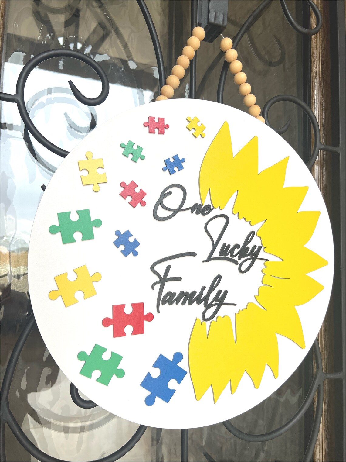 Autism Awareness Sign Autism Puzzle Sign Autism Awareness - Etsy