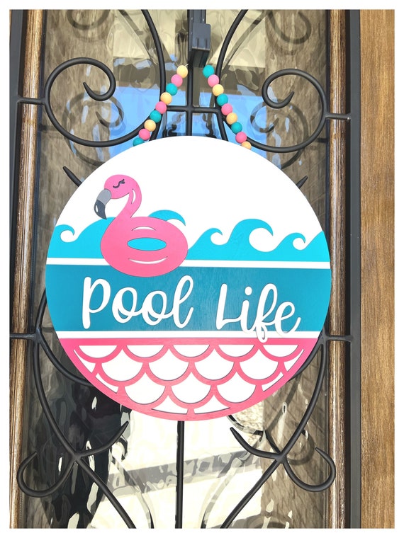 Pool Life Backyard Patio Sign Outdoor Sign Patio Bar Décor | Etsy