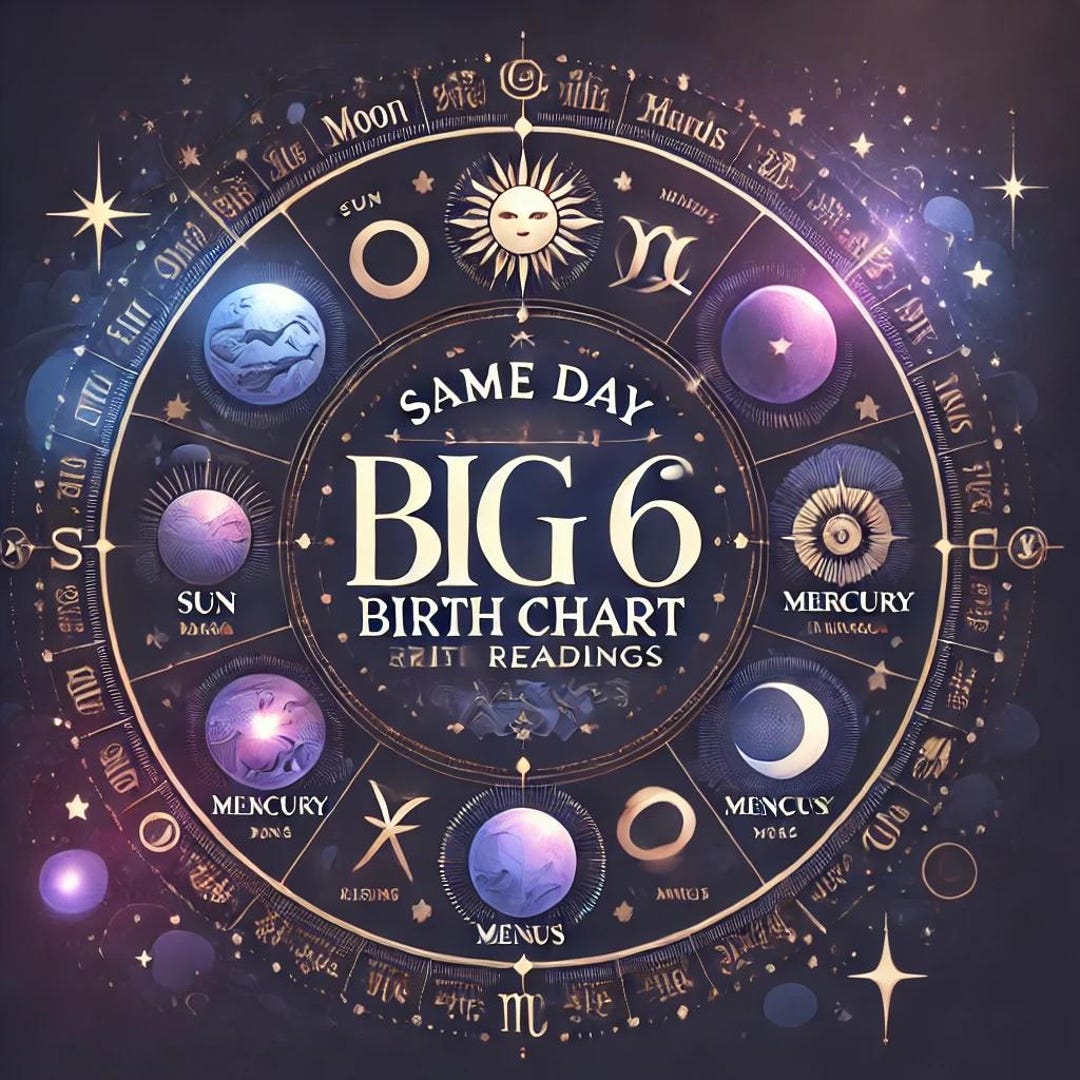 Same Day "big 6" Astrology/ Zodiac Birth Chart Analysis for Beginners ...