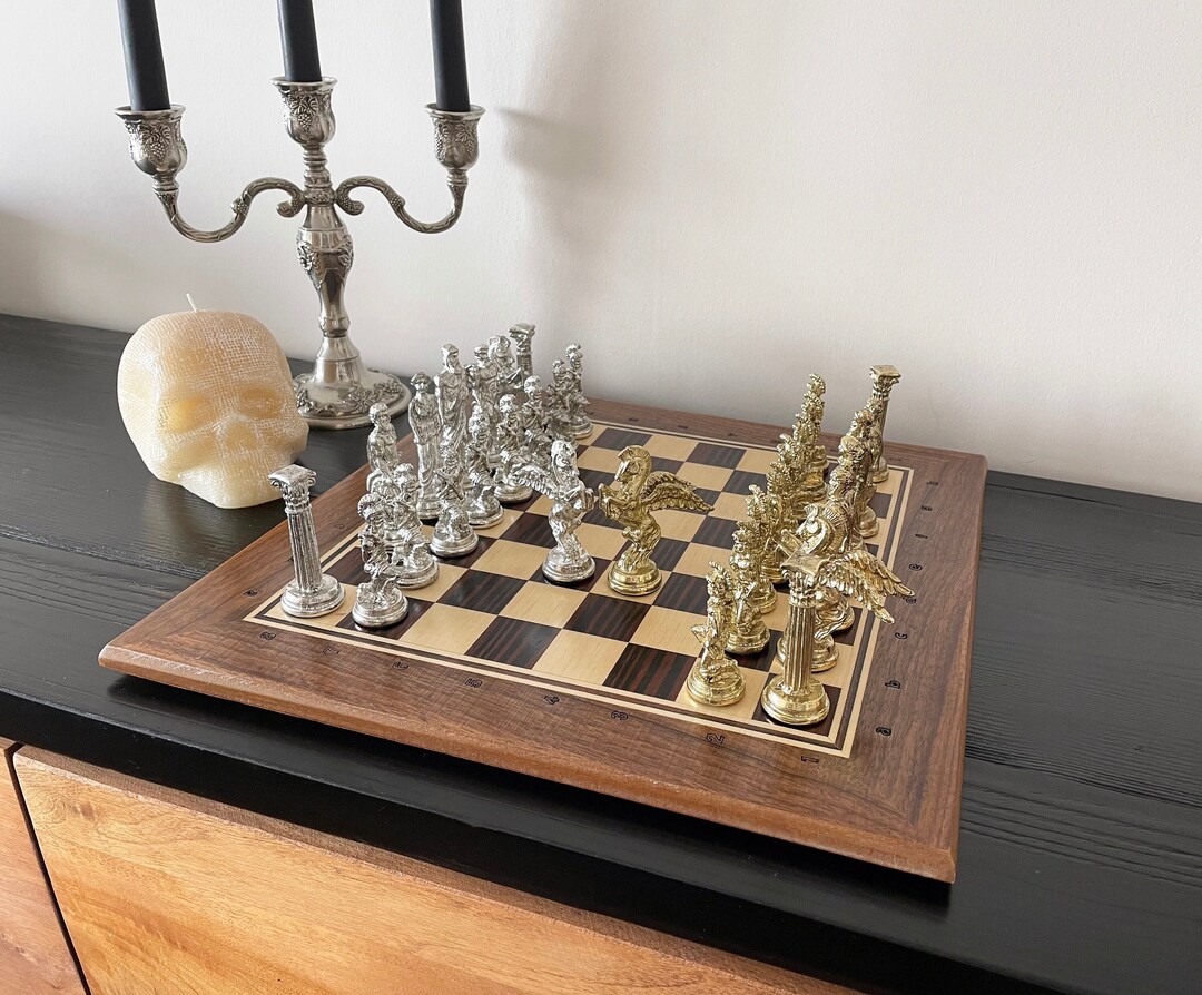 Pegasus Chess Set, Personalized Wooden Chess Set, Handcrafted Wood ...