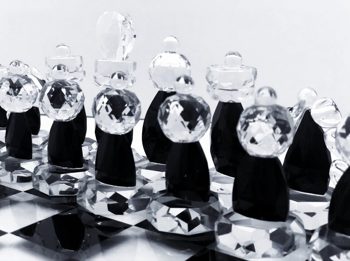 Handmade Crystal Chess Set Luxury Cut-glass Chess Set Unique - Etsy