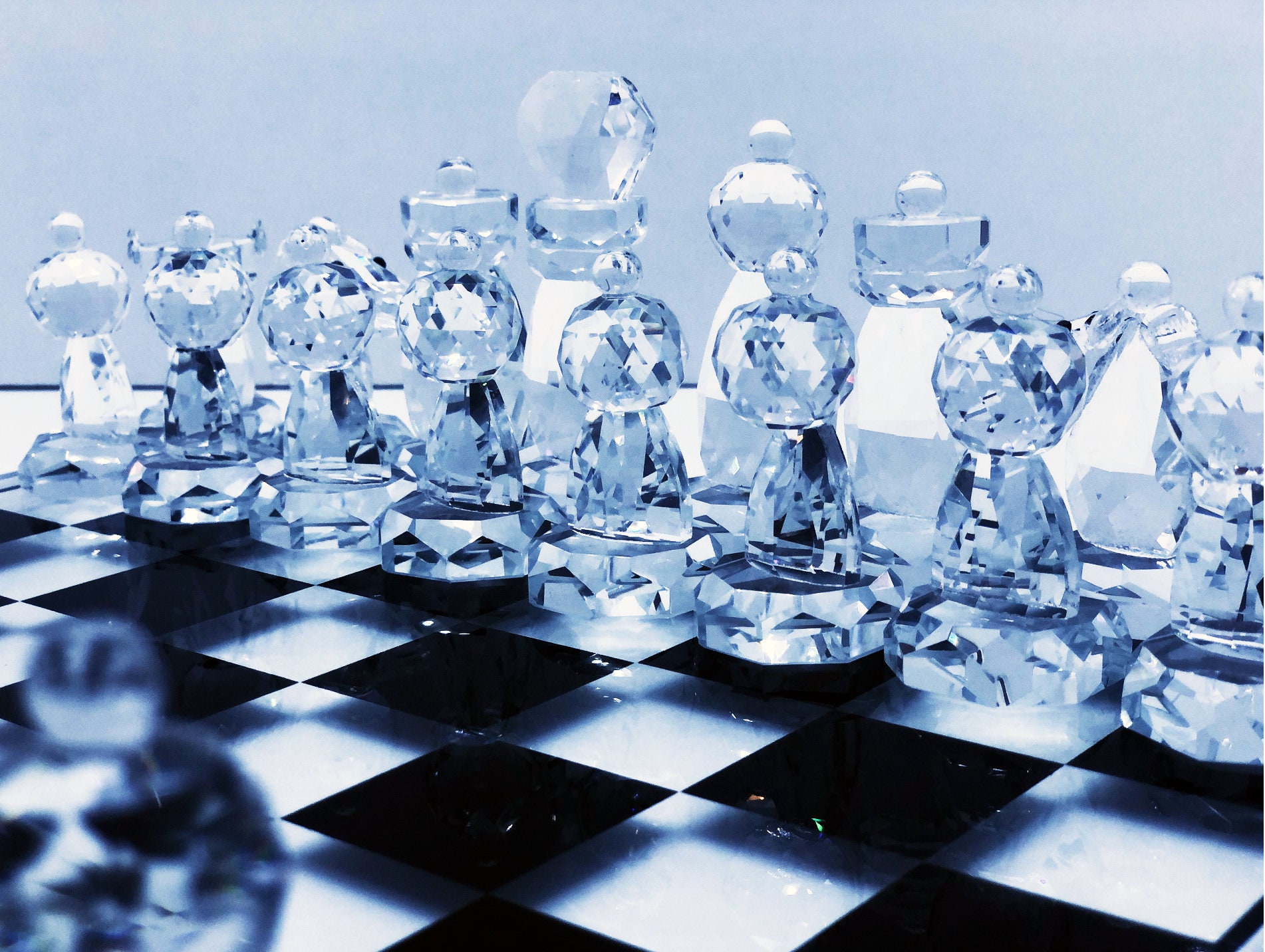 Handmade Crystal Chess Set Handcrafted Luxury Cut-Glass Chess | Etsy