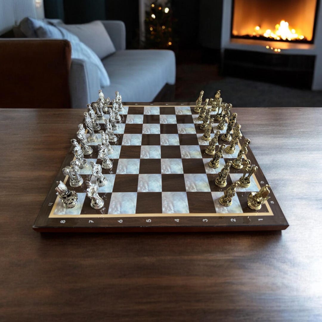 Handcrafted Chess Set, Handcrafted Chess Pieces, Mythologic Handmade ...