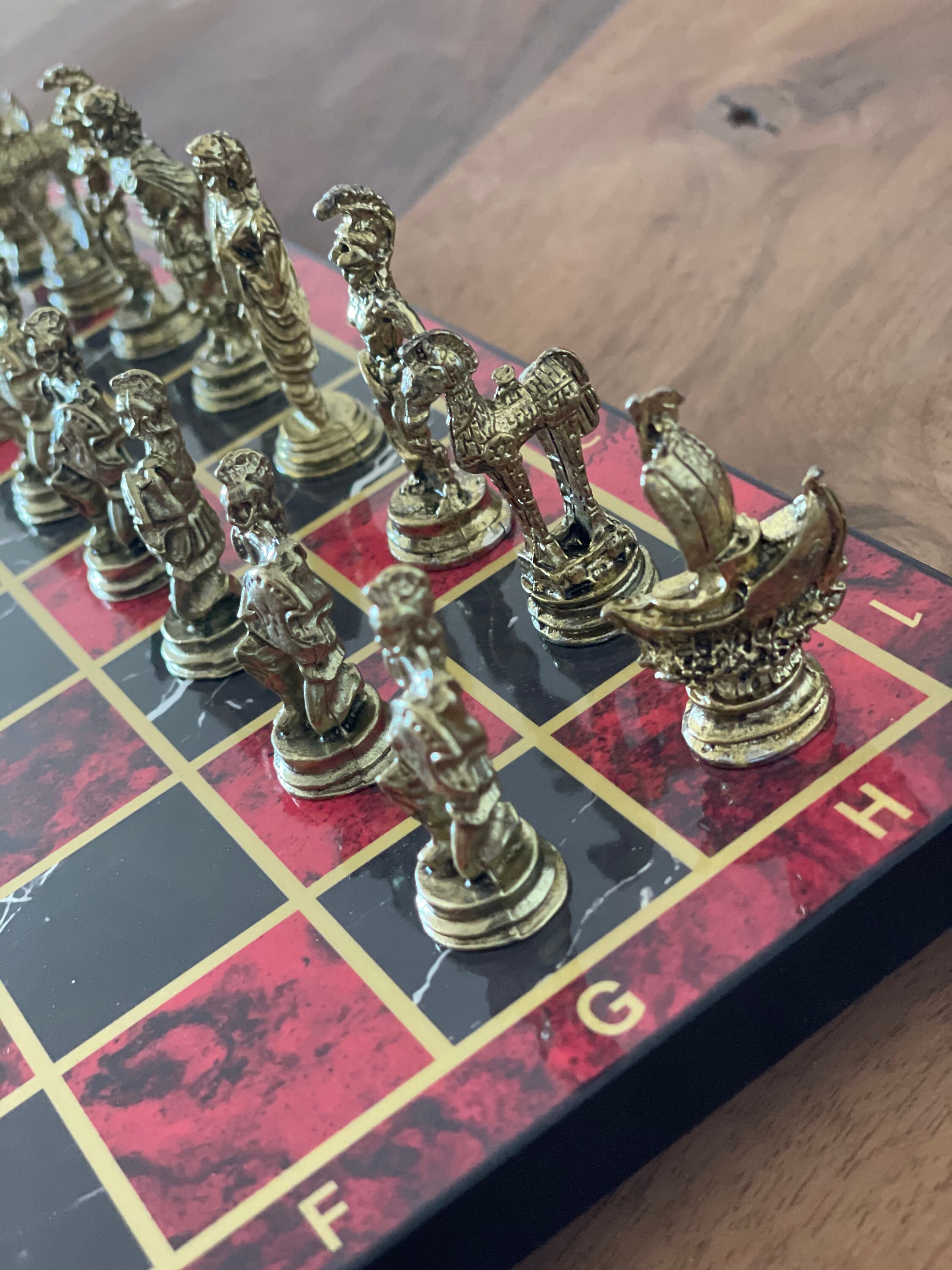 Trojan Chess Set Personalized Chess Set Handcrafted Wood - Etsy