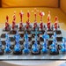 Handmade Murano Glass Chess Set: Orange & Blue Blown Glass Figures - Etsy