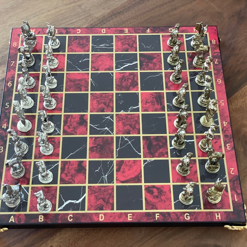 Red Chess Board - Etsy