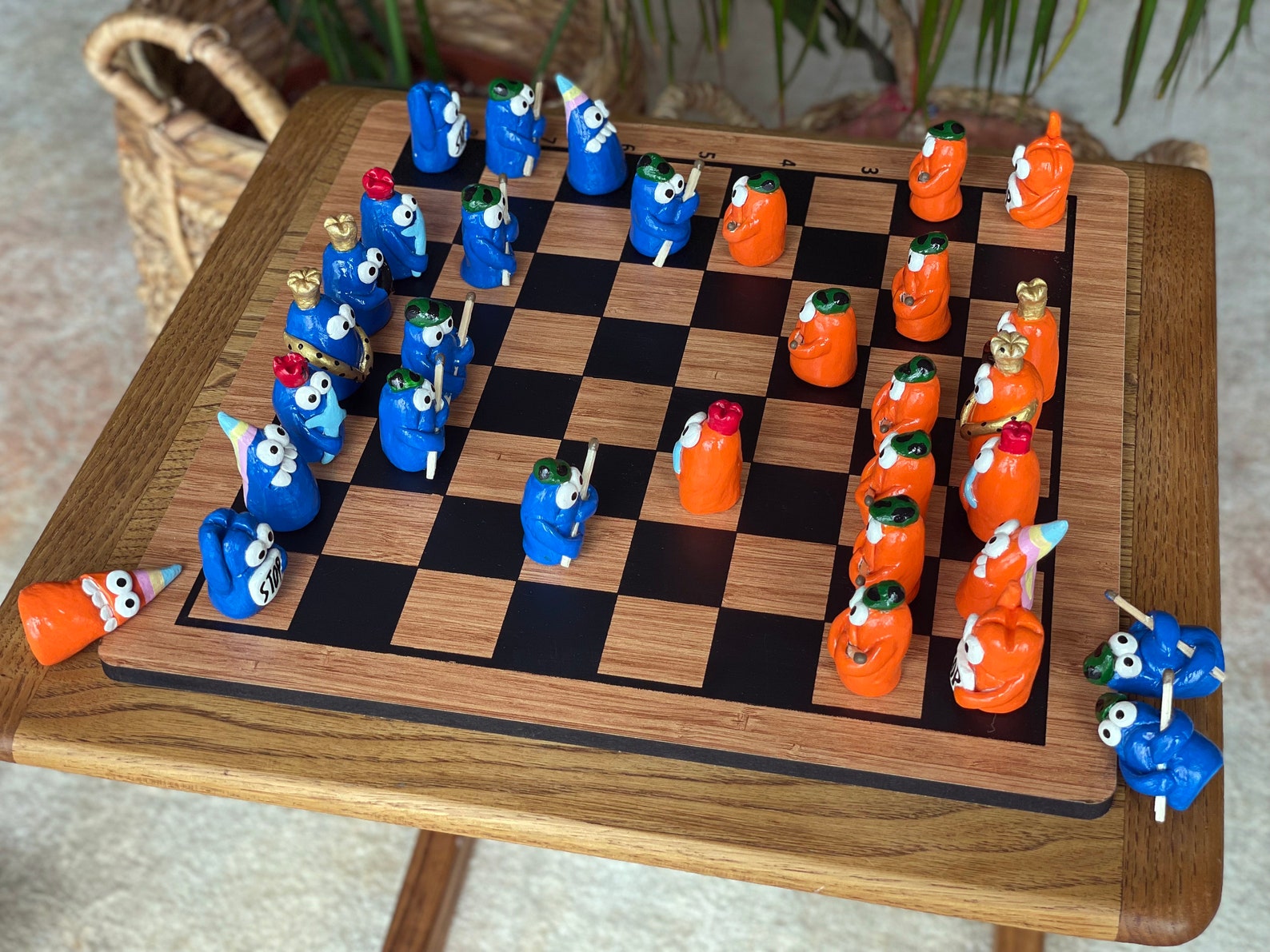 Ceramic Cute Characters Chess Set Handmade Personalized Chess - Etsy