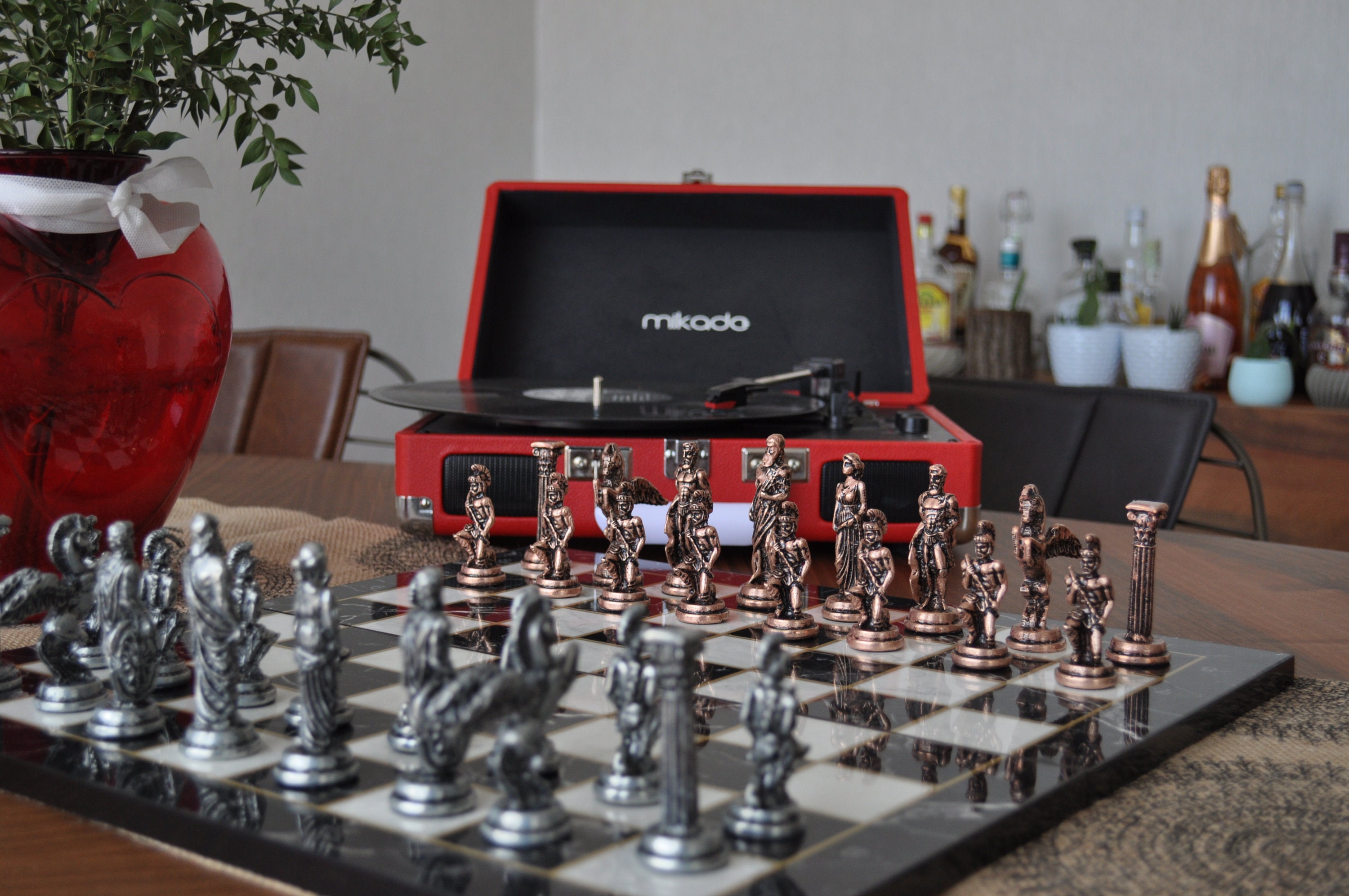 Pegasus Chess Set Black and White Chess Handcrafted Wood - Etsy UK