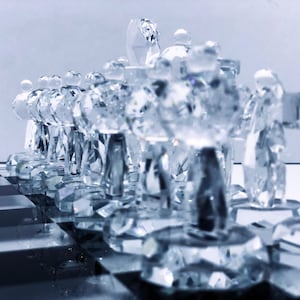 Handmade Crystal Chess Set, Luxury Cut-glass Chess Set, Unique Chess ...