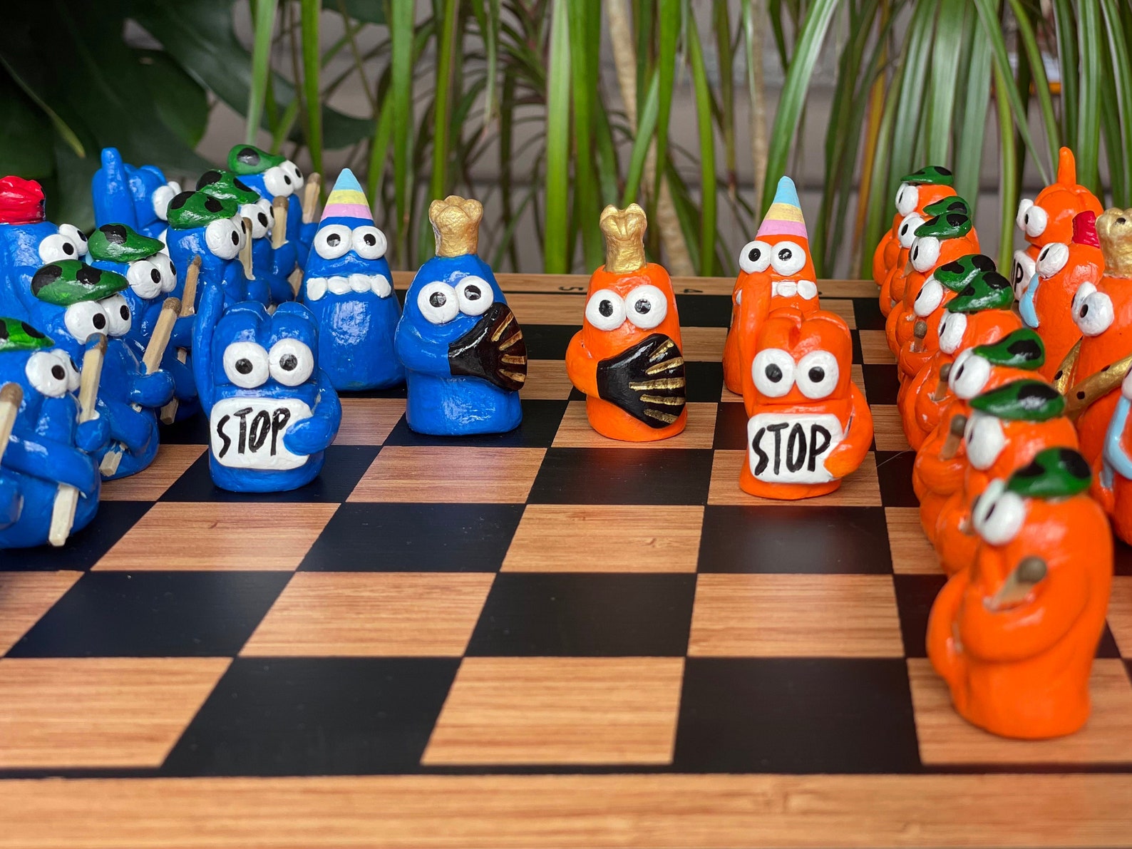 Ceramic Cute Characters Chess Set Handmade Personalized Chess - Etsy