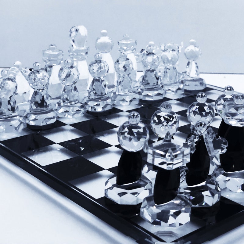 Glass Chess Set - Etsy