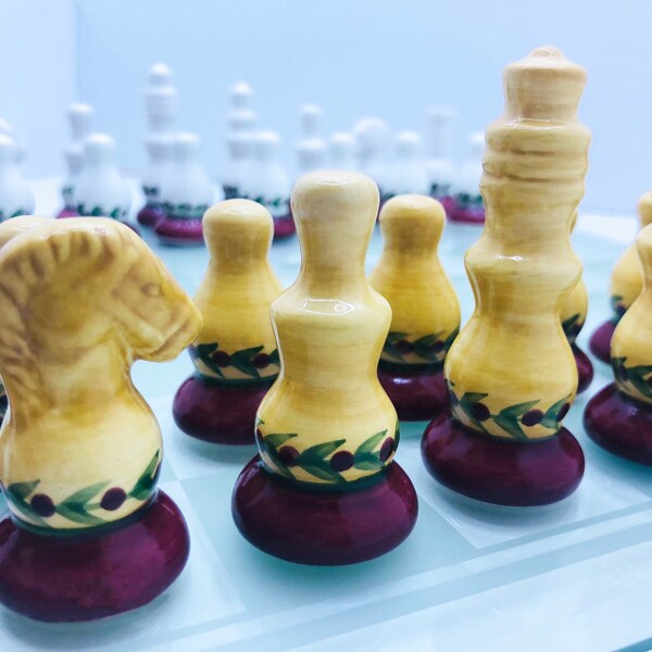 Ceramic Chess Set - Etsy