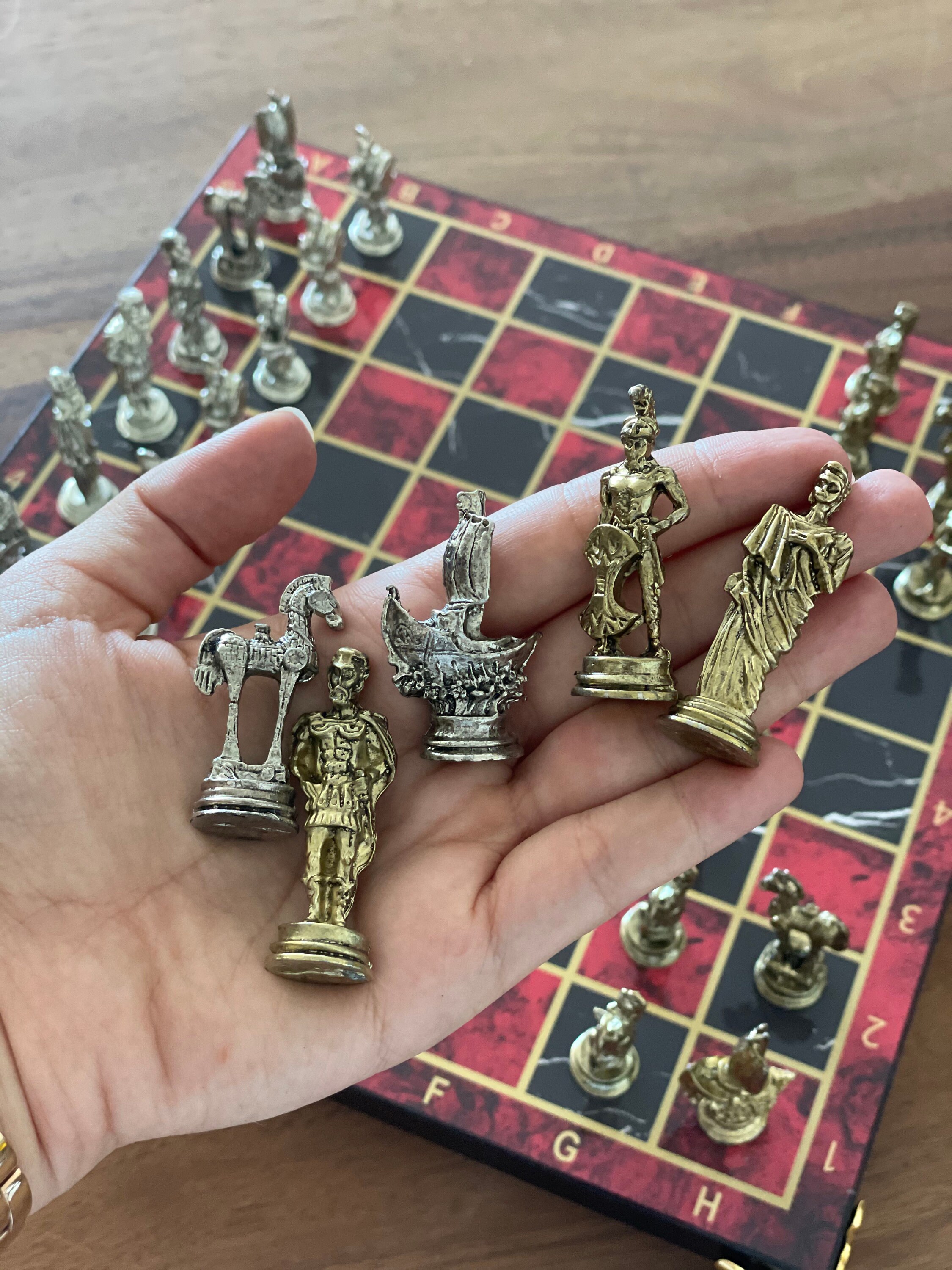 Trojan Chess Set Personalized Chess Set Handcrafted Wood - Etsy