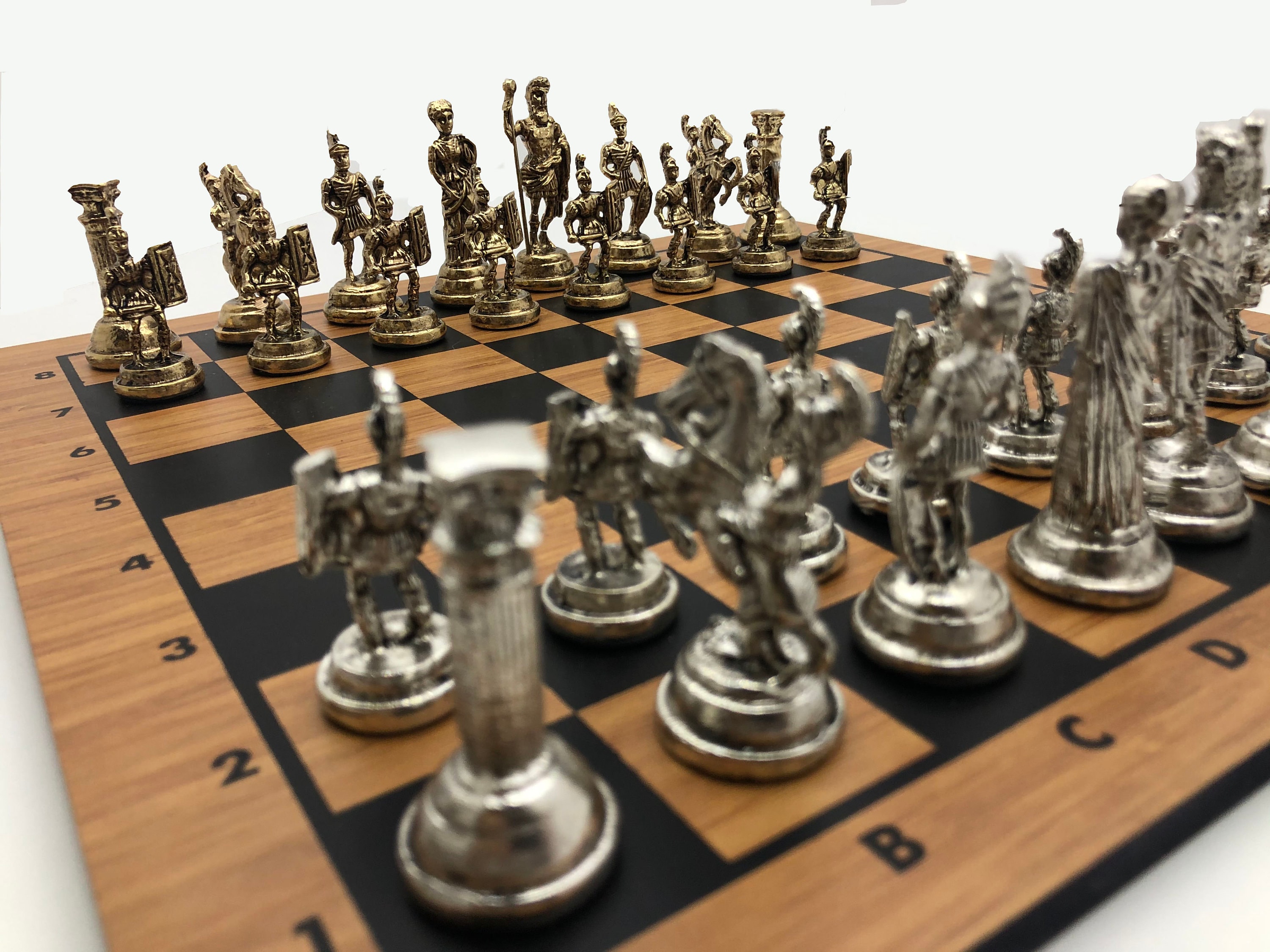 Bamboo Chess Set With Roman Figures Vintage Chess Set - Etsy