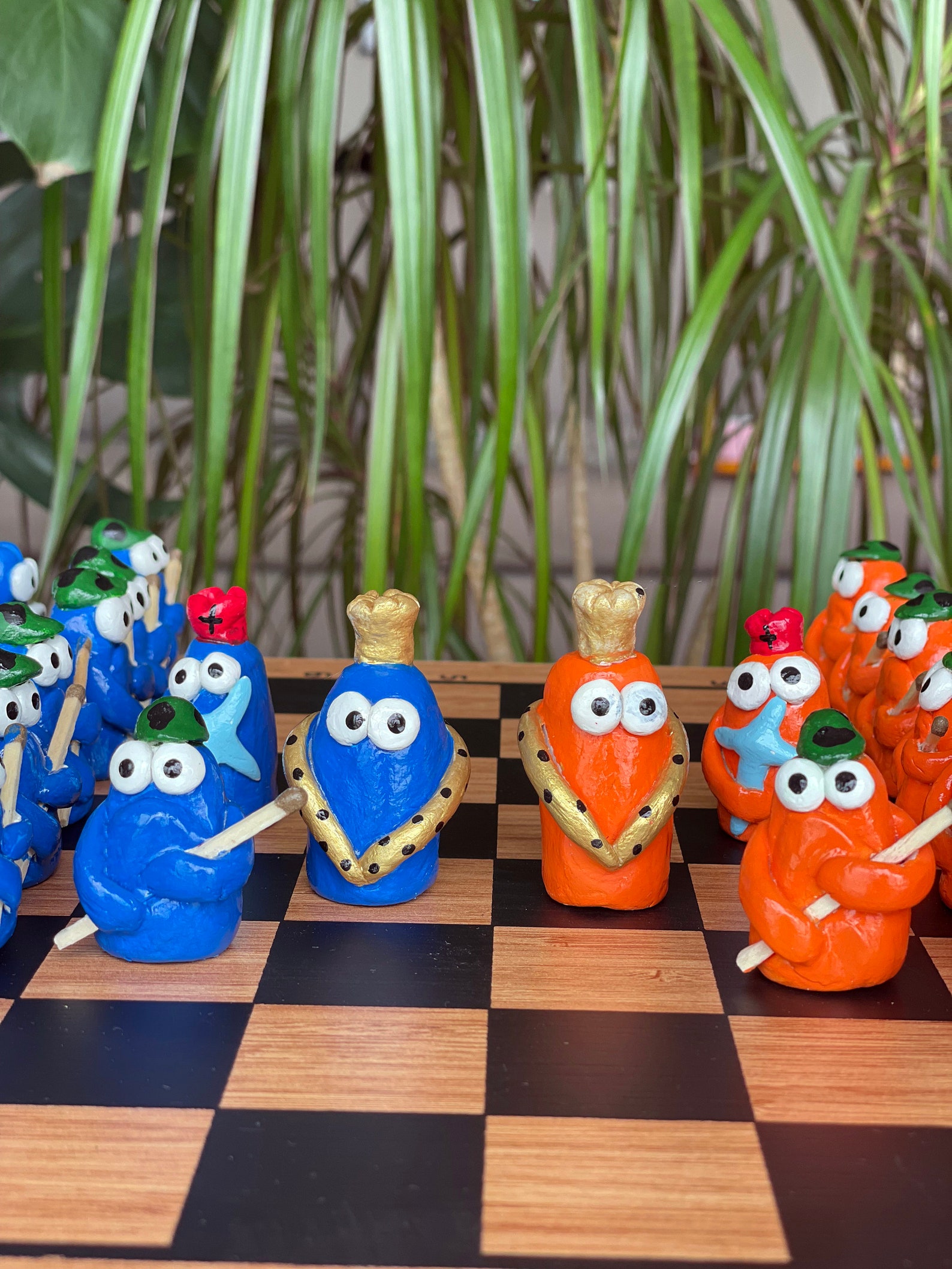 Ceramic Cute Characters Chess Set, Handmade Personalized Board Game - Etsy