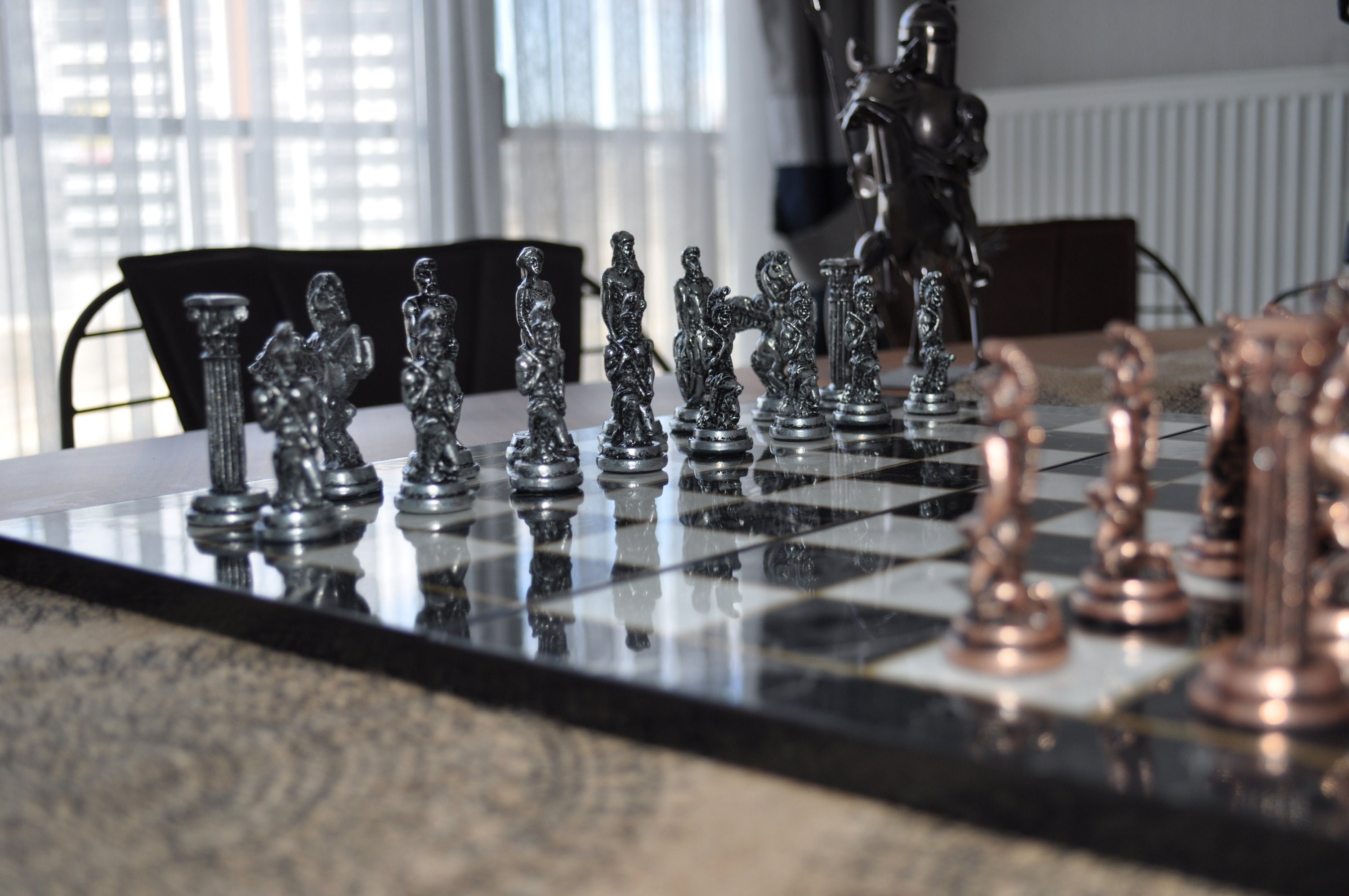 Pegasus Chess Set Black and White Chess Handcrafted Wood - Etsy UK